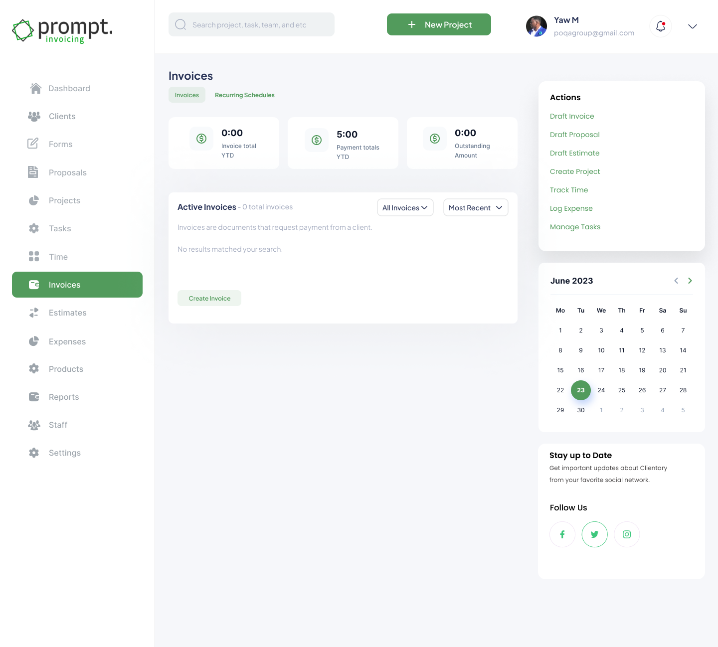 How To Create An Invoice - Prompt Integrated